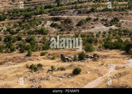 Ruins of Niha Upper roman temple, in the Bekaa Valley and Mount Lebanon ...