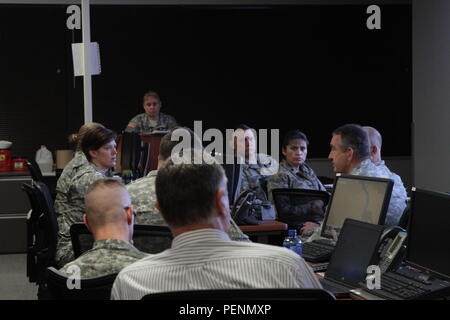 Lt. Col. Amy Anderson, chief of operations, Joint Operations Center ...