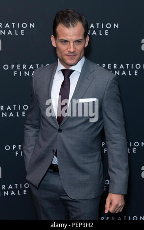 Actor Torben Liebrecht attends the "Operation Finale" New York Premiere ...