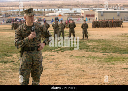 Lt. Col. Ross A. Parrish, outgoing battalion commander, 3rd Battalion ...
