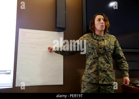 Sergeant Jessica Dimarco, an instructor of the Headquarters Battalion ...