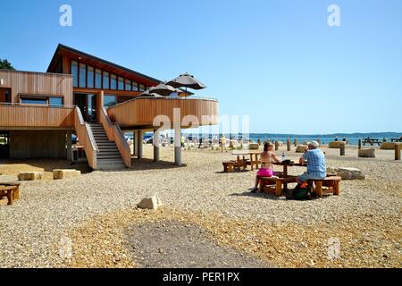The new modern restaurant at Lepe beach Hampshire England UK Stock ...