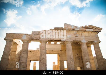 Ruins of the Propylaia (Propylaea) - the entrance to the Parthenon on ...