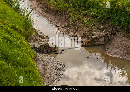nearly dry irrigation channel in countryside Stock Photo - Alamy