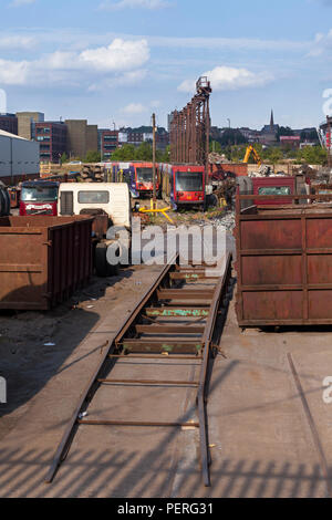 Midland Metro Ansaldo T69 tram 11 waiting at Wolverhampton St Georges ...
