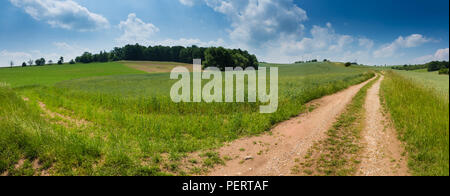 Dirt road trough germany countryside Stock Photo - Alamy