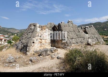 View of the facade of the Pyramid of Hellinikon, near the city of Argos ...