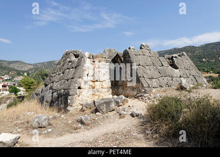 View of the facade of the Pyramid of Hellinikon, near the city of Argos ...