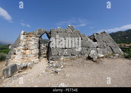 View of the facade of the Pyramid of Hellinikon, near the city of Argos ...