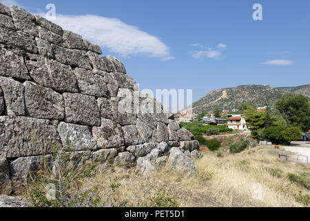View of the facade of the Pyramid of Hellinikon, near the city of Argos ...