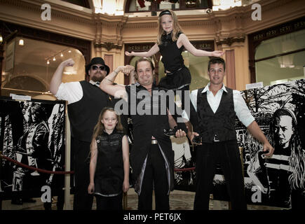 Performers from the Roy Maloy Australian Circus. Roy Maloy is known as ...