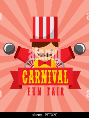 poster festival funfair host man showing Stock Vector Image & Art - Alamy