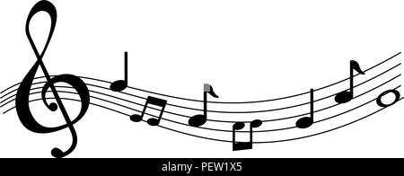 musical partiture notes icons vector illustration design Stock Vector ...