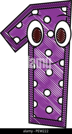 number one kawaii character Stock Vector Image & Art - Alamy