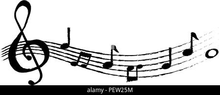 musical partiture notes icons vector illustration design Stock Vector ...