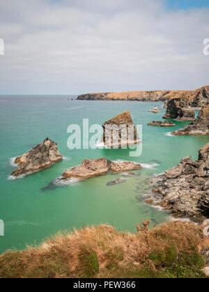 Long Exposure of Sea with Smooth Wave and Rock. Nature of Seascape ...