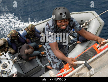 Jacob's ladder, Military Sealift Command, ocean surveillance ship ...