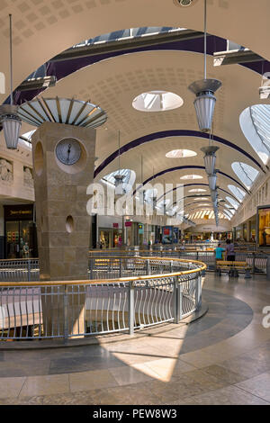 The interior inside of the Bluewater Shopping centre mall in Kent in ...