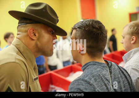 Staff Sergeant Joshua M. Cardona, drill instructor, Receiving Company ...