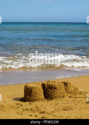 waves on the sand in a desert beach Stock Photo - Alamy