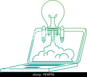 bulb rocket launcher in laptop Stock Vector Image & Art - Alamy