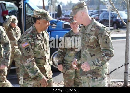 The 7th Infantry Division commander Maj. Gen. Terry Ferrell chats with ...