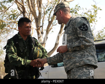 COL David C. Foley, 1-2 Stryker Brigade commander (center) waits with ...