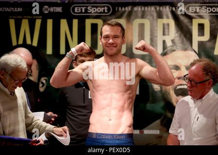 Luke Keeler during the weigh-in at the Europa Hotel, Belfast. PRESS ...