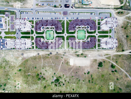 urban courtyard, high-rise building, top view Stock Photo - Alamy