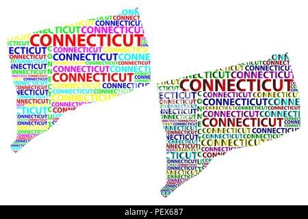 Connecticut, United States. Simple vector map. State shape. Solid ...