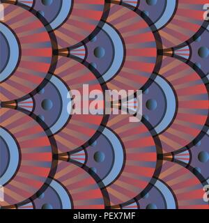 Seamless pattern of colorful red dragon skin, fish scales vector ...
