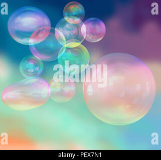 Realistic soap bubble Stock Photo - Alamy