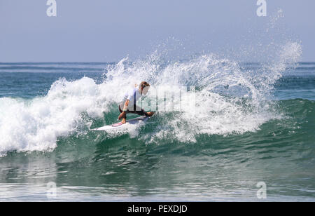 Kevin Schulz competing in the US Open of Surfing 2018 Stock Photo - Alamy