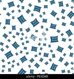 Vector illustration. Seamless pattern of cushion and mask for sleeping ...