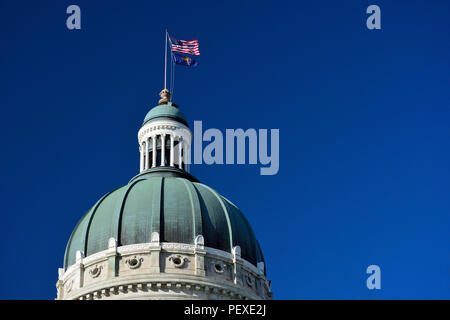 Indiana Statehouse Capitol Building Dome on a Sunny Day with the ...