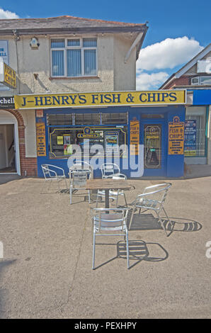 Hedge End Fish and Chips Cafe Hampshire Stock Photo - Alamy