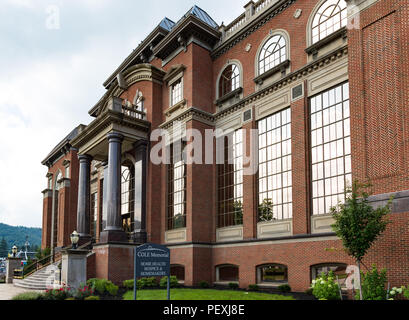COUDERSPORT, PA, USA-10 AUGUST 18: St Eulalia Catholic Church sets on main street in the small ...