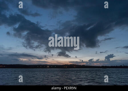 Beautiful sunset over the Connecticut river delta Stock Photo - Alamy