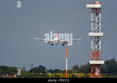 ILS Glide slope tower landing system at London Southend Airport ...
