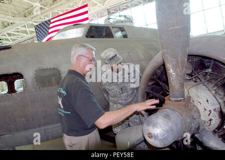 The B-17 bomber known as the Swamp Ghost is displayed at the Pacific ...