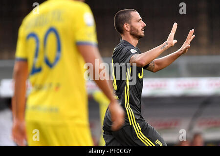 Gol Leonardo Bonucci Juventus 2-2 goal celebration Verona 18-08-2018 ...