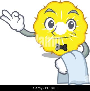 Waiter Pineapple fruit juice on character drink Stock Vector Image ...