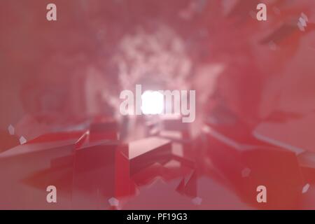 Abstract Architectural tunnel light Irregular triangle Futuristic ...