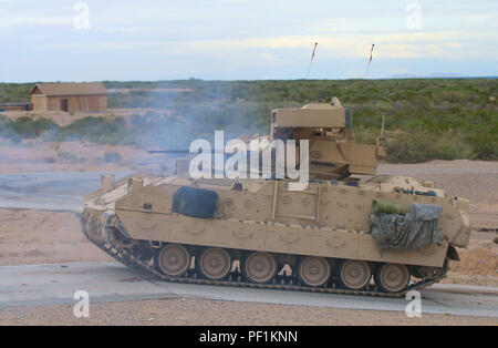 A U.S. Army M3A3 Bradley Fighting Vehicle from the 3rd Squadron, 1st U ...
