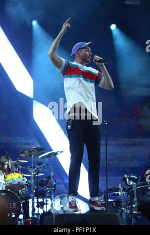 Dan Smith of Bastille performing on their From All Sides Tour at The O2 ...