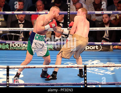 Lewis Crocker of Northern Ireland in action against Liam Paro of ...