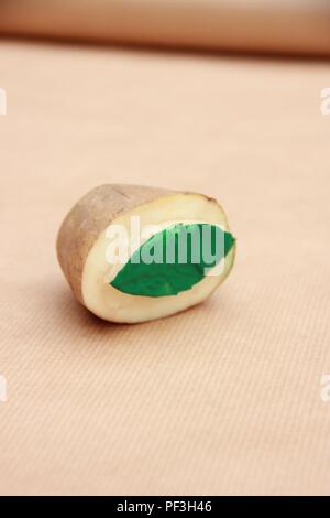 DIY potato cut out stamps craft Stock Photo - Alamy