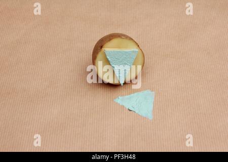 DIY potato cut out stamps craft Stock Photo - Alamy