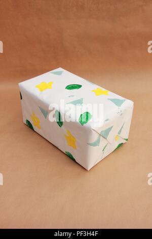 DIY potato cut out stamps craft Stock Photo - Alamy