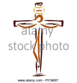 Inscription on the cross of the Crucifixion of Jesus Christ, INRI Stock ...